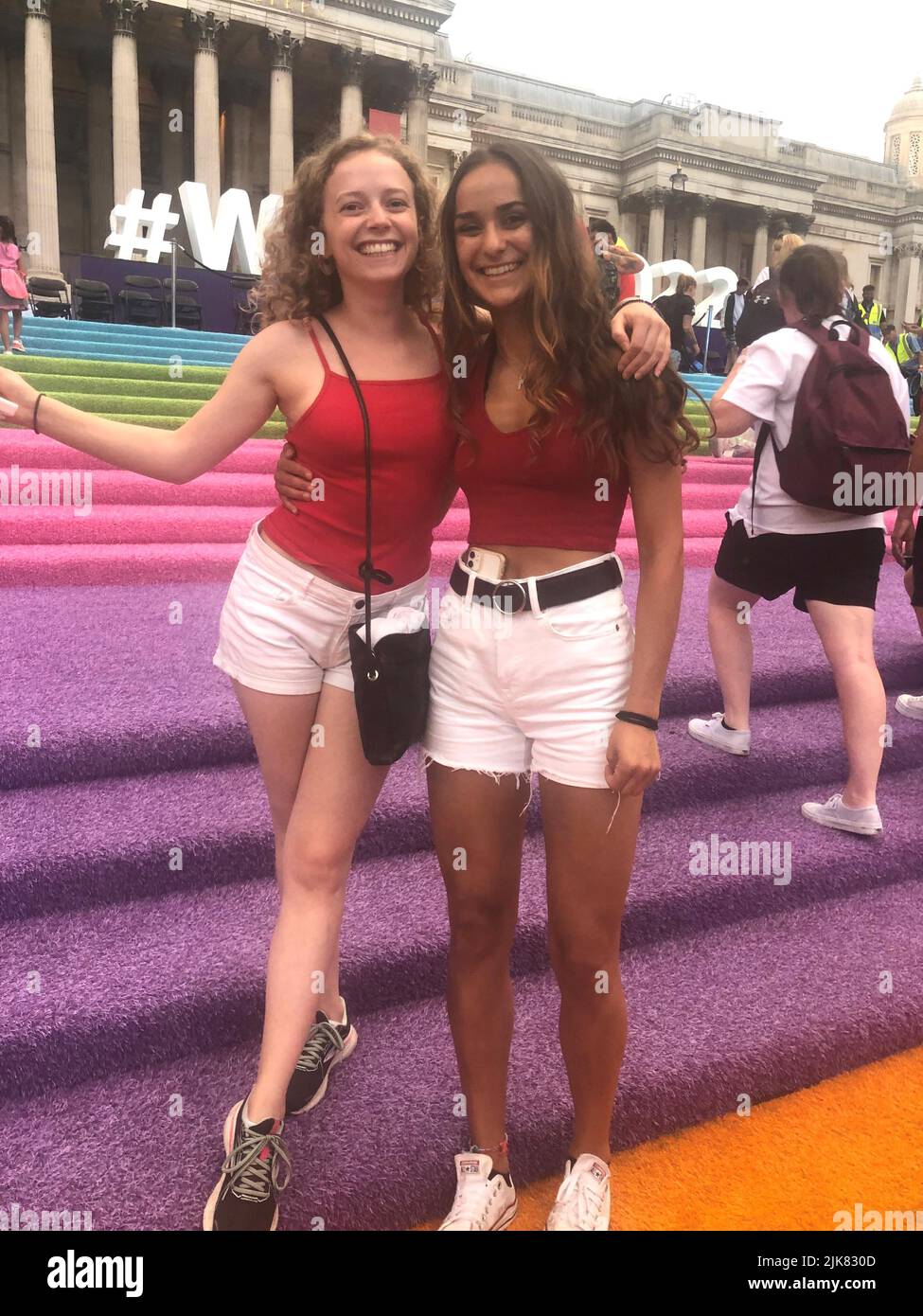 Robin Mcalpine, 23, (left) , and Charu Kayan, 23, (right) in Trafalgar ...