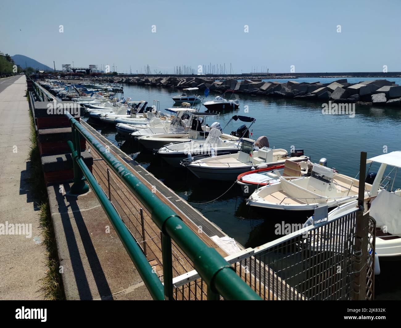 The Promenade of the beautiful City of Salerno, Campania, Italy Stock ...