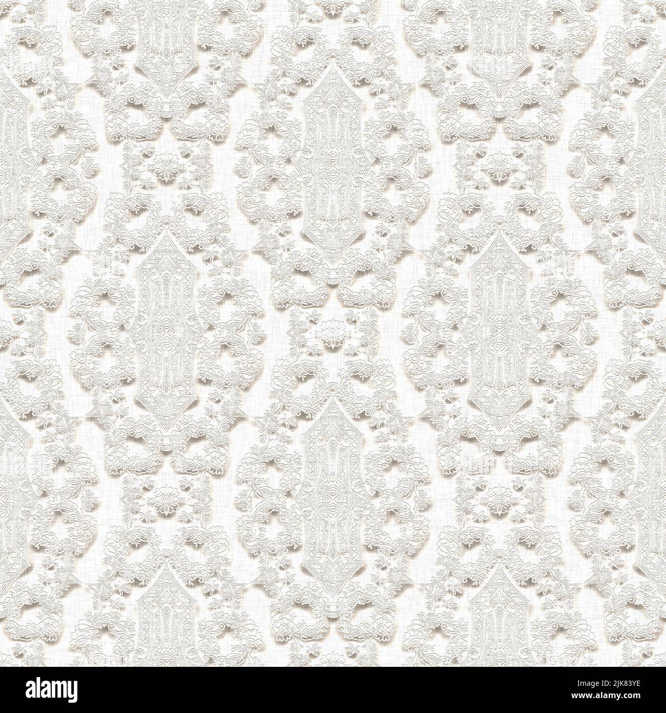 White on White linen lace effect background. Minimal stylish wedding ...
