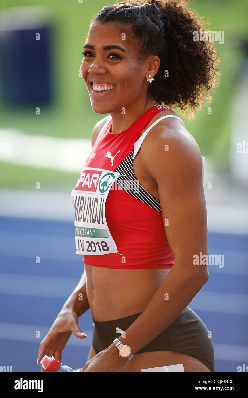 Mujinga Kambundji participating in the 100 meters at the European ...