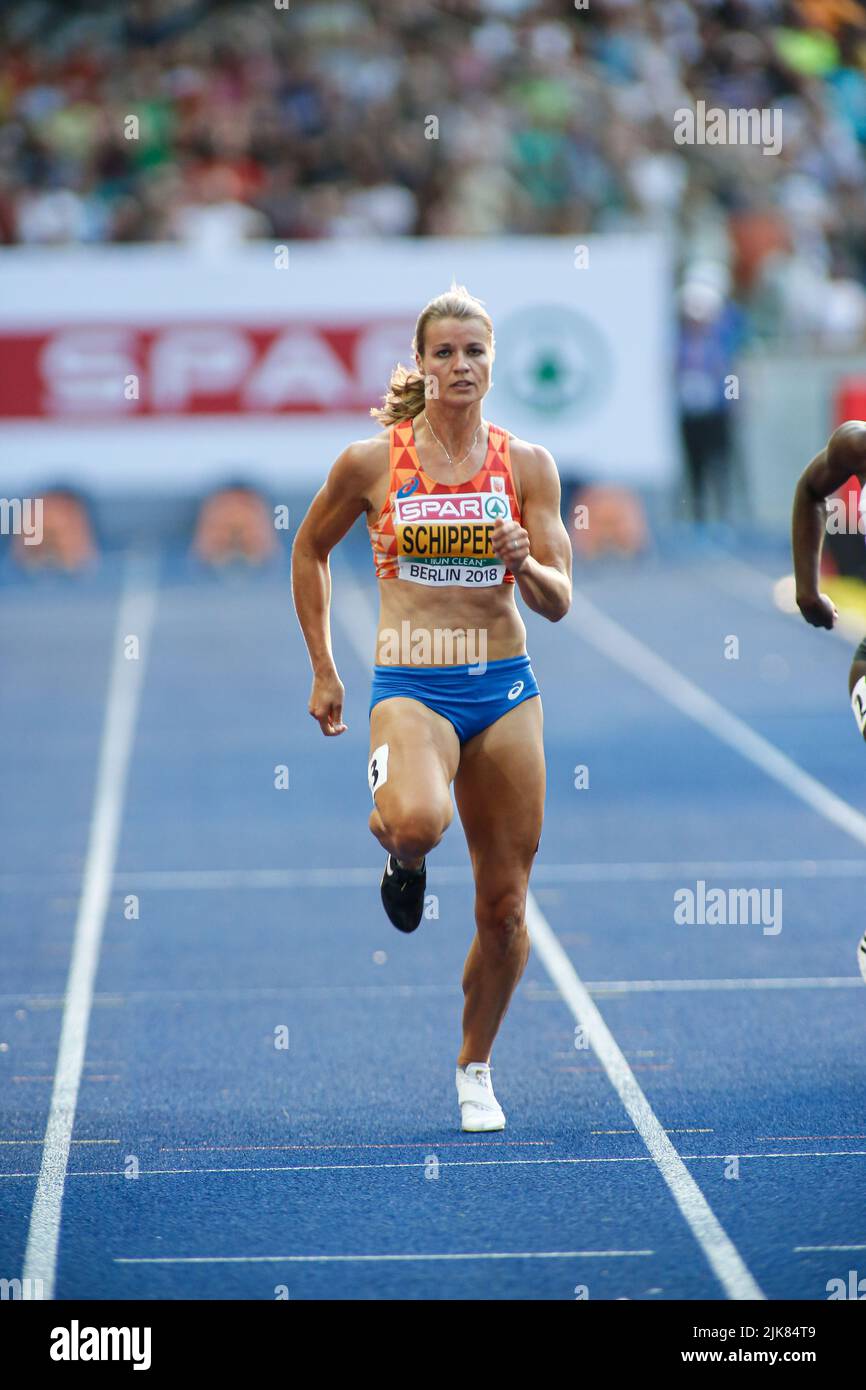 Dafne Schippers participating in the 100 meters at the European ...