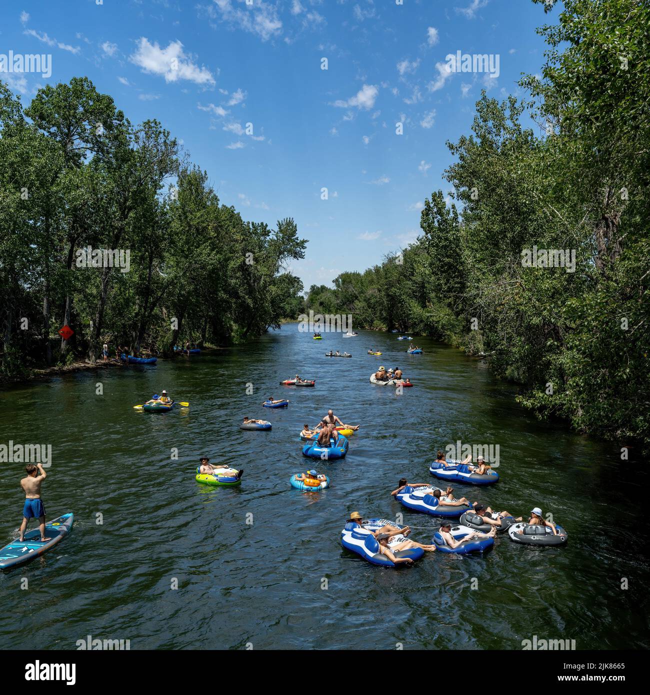 Boise Idaho popular past time of floating the river Stock Photo - Alamy