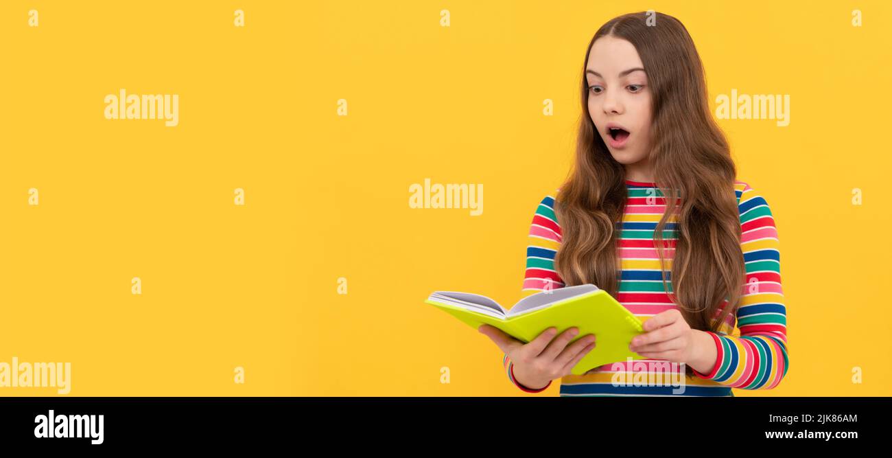 OMG. Shocked child read book. School education. Keep calm and read a ...