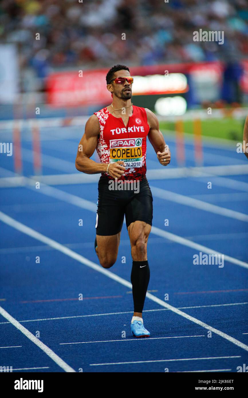 Yasmani Copello participating the 400 meters hurdles at the European ...