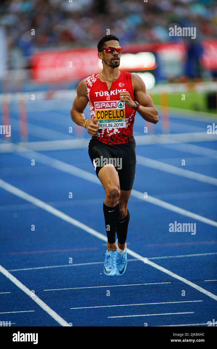 Yasmani Copello participating the 400 meters hurdles at the European ...