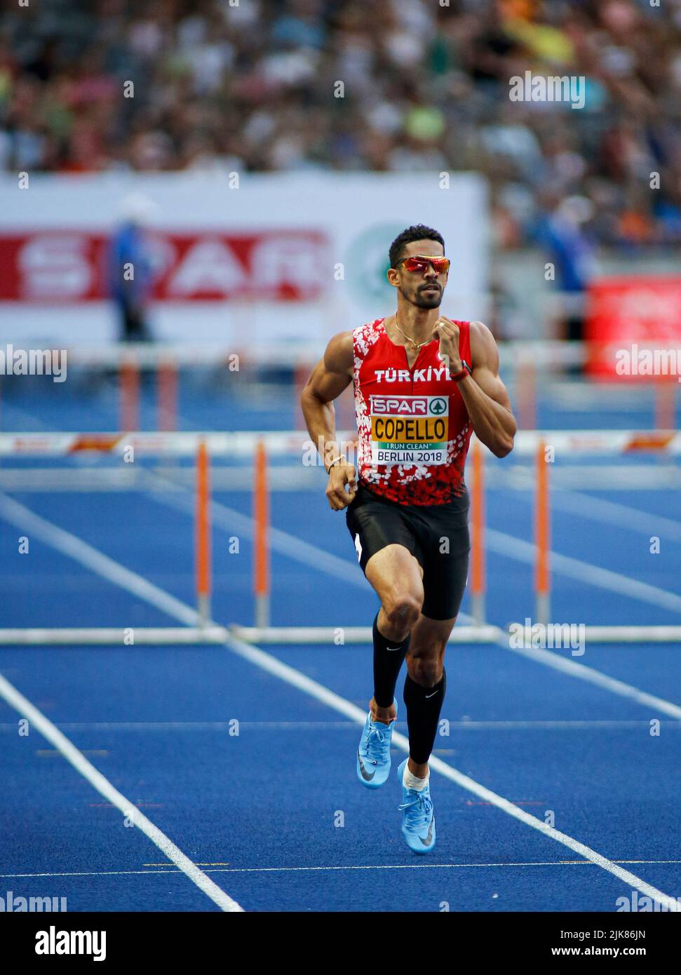 Yasmani Copello participating the 400 meters hurdles at the European ...