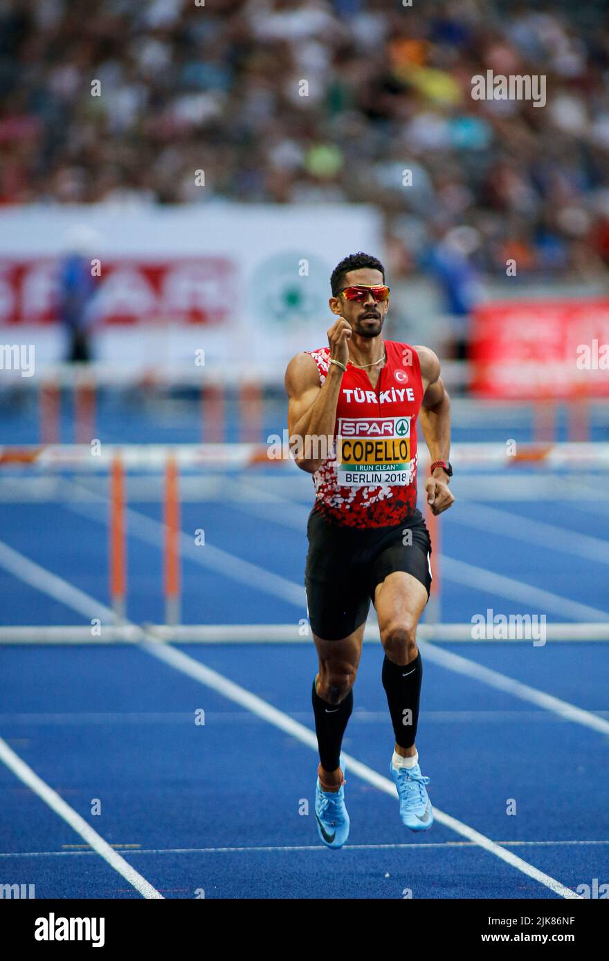Yasmani Copello participating the 400 meters hurdles at the European ...