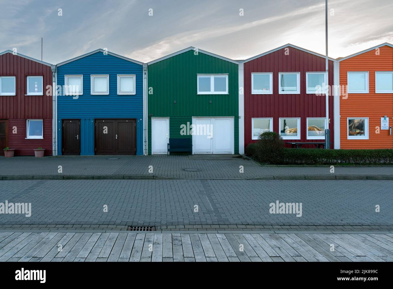 Helgoland, Germany - 02.27.2022: Traditional colorful houses in the ...