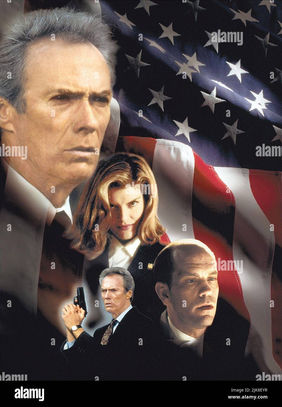 Clint Eastwood, Rene Russo & John Malkovich Film: In The Line Of Fire ...