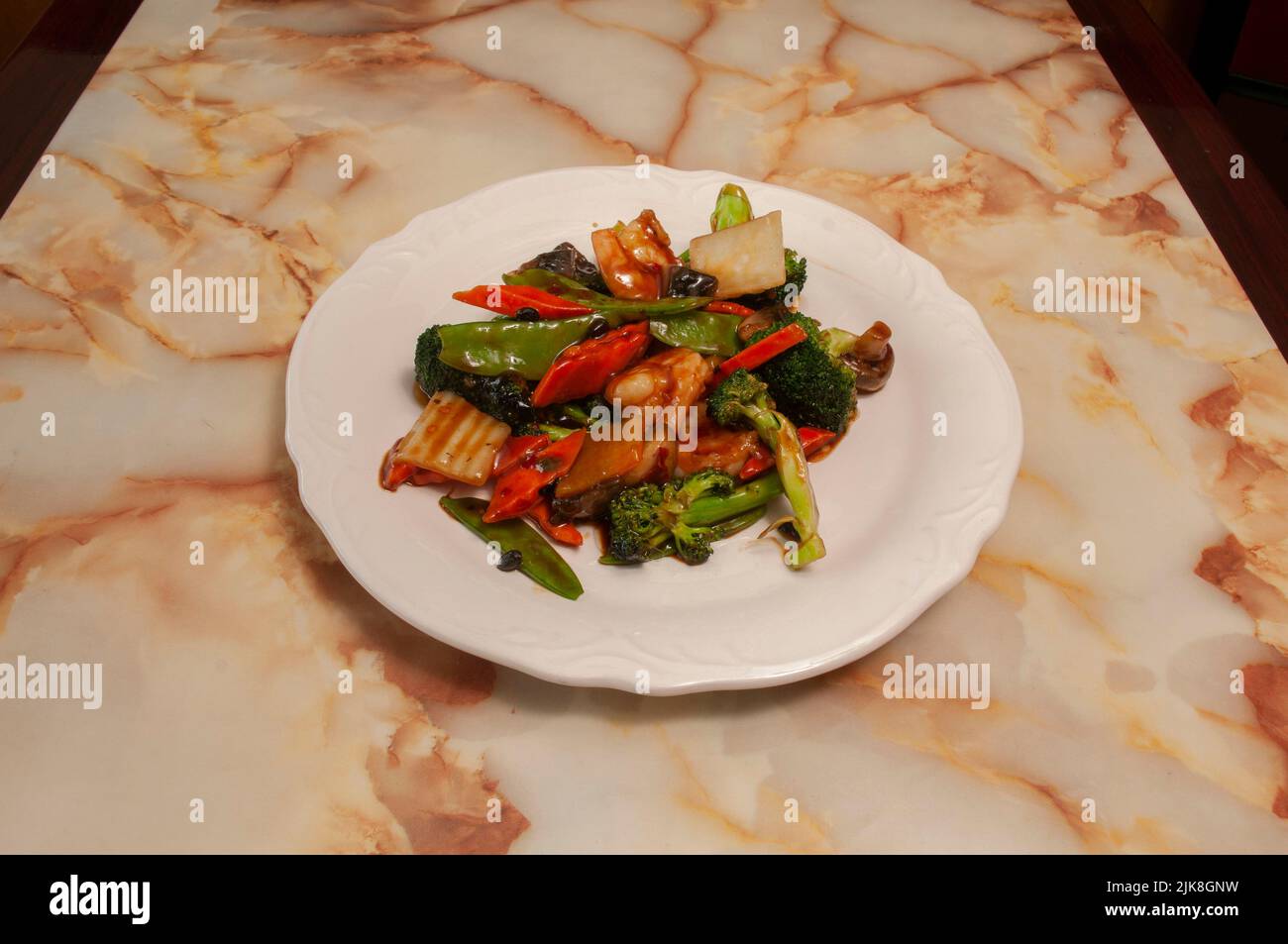 Authentic and delicious traditional Chinese food known as Hunan shrimp ...