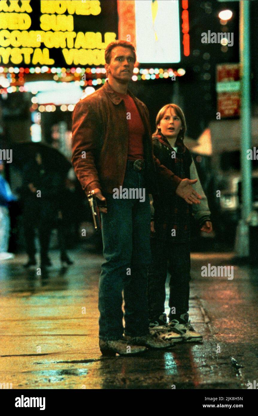 Arnold Schwarzenegger, Austin O'Brien Film Last Action Hero (USA 1993 ...