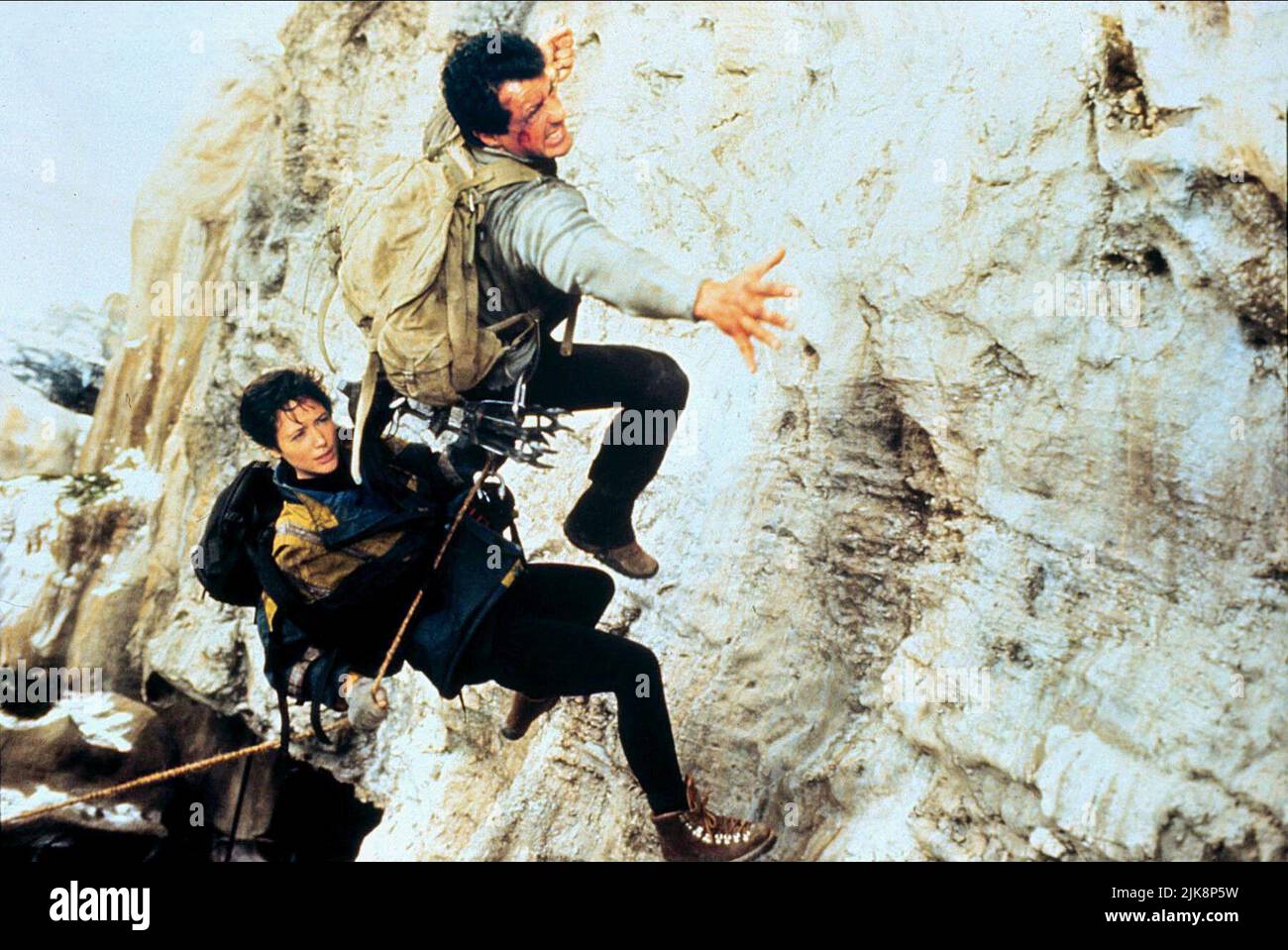 Sylvester stallone janine turner cliffhanger hi-res stock photography ...