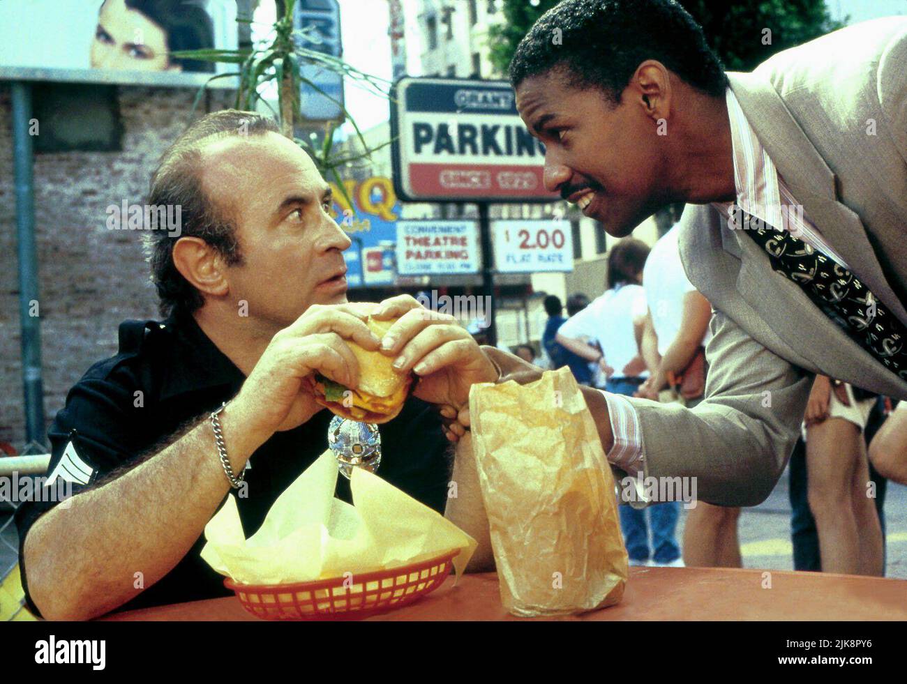 Bob Hoskins, Denzel Washington Film Heart Condition (1990) Characters ...