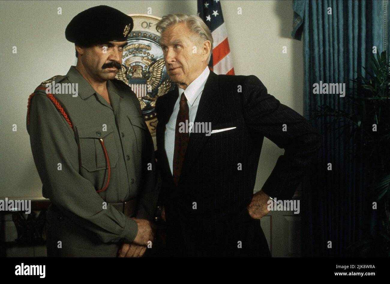 Jerry Haleva As Saddam Hussein & Lloyd Bridges Film: Hot Shots! Part Deux (1993) Characters ...