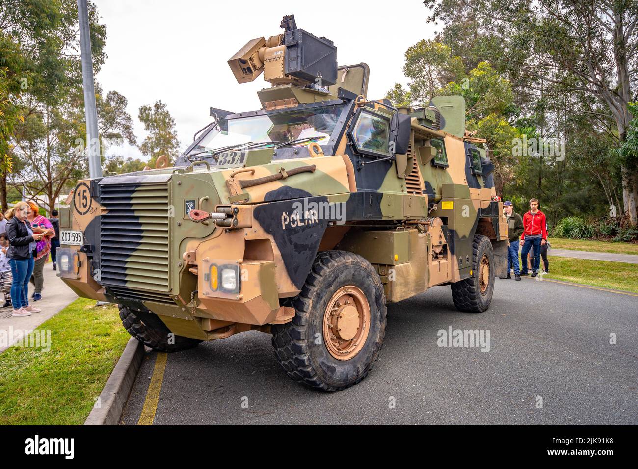 Brisbane, Australia - Armored personnel carrier army vehicle Stock ...