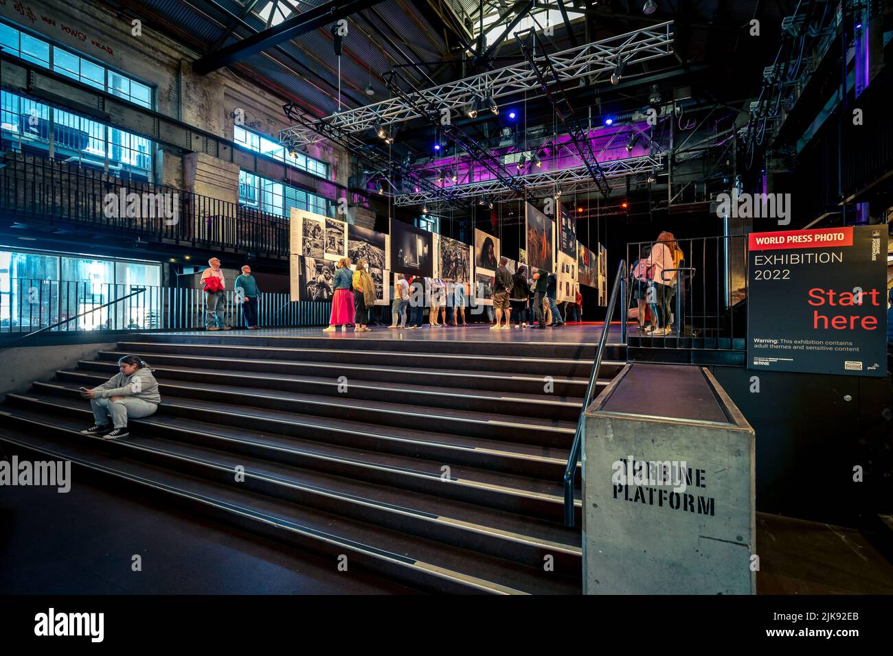 Brisbane, Australia - Photo exhibition inside the Brisbane powerhouse ...