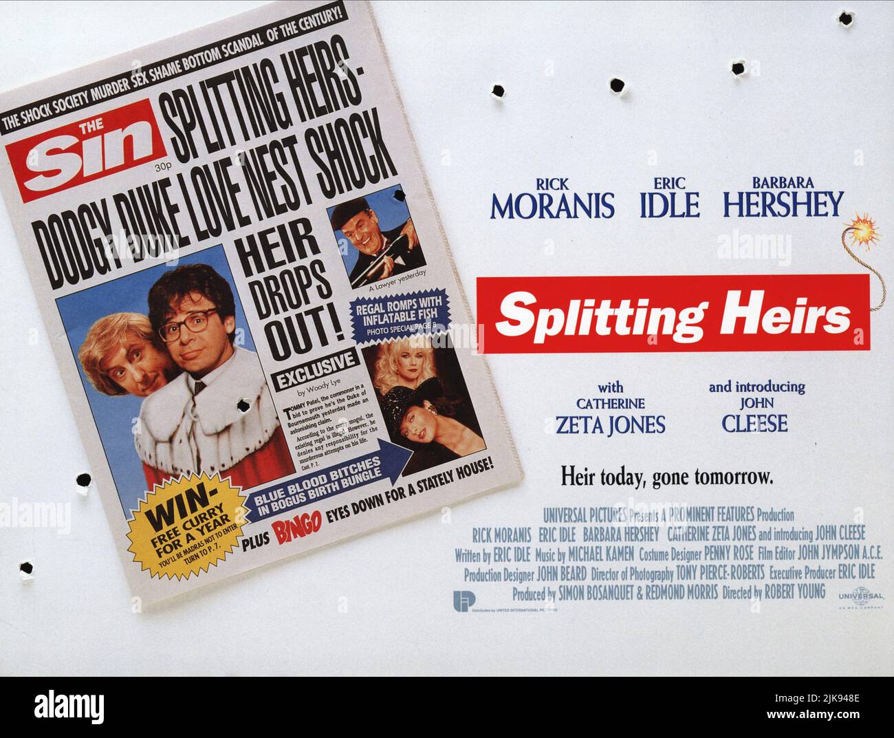 Rick Moranis & Eric Idle Poster Film: Splitting Heirs (1990) Characters: Henry Bullock & 30 ...