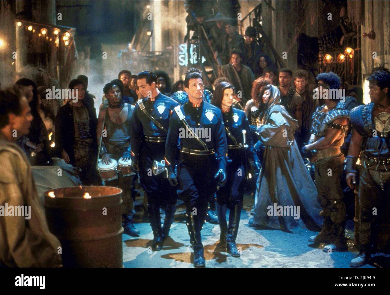 Scene With Sylvester Stallone & Sandra Bullock Film: Demolition Man ...