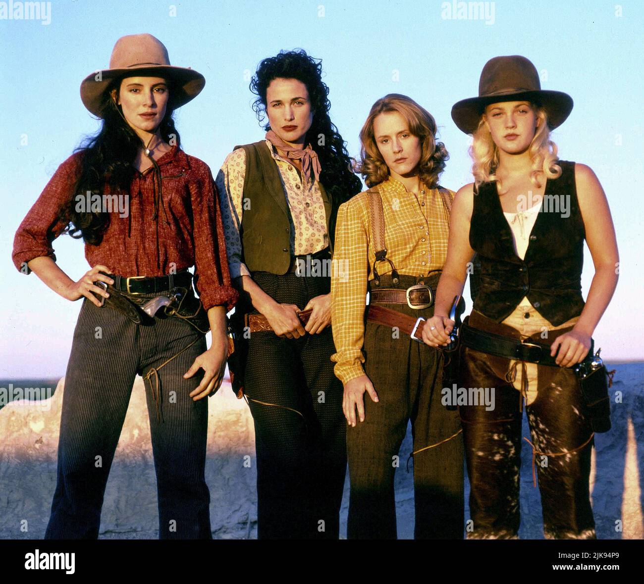 Madeleine Stowe, Andie Macdowell, Mary Stuart Masterson & Drew Barrymore Film: Bad Girls (1994 ...