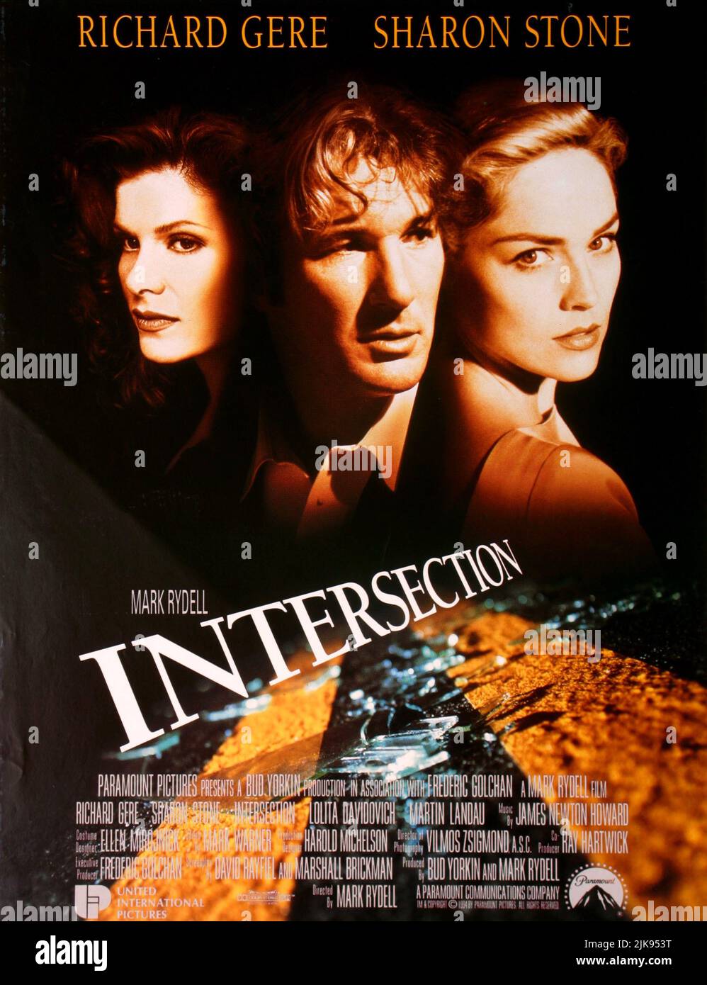 Richard Gere & Sharon Stone Poster Film: Intersection (1990) Characters ...