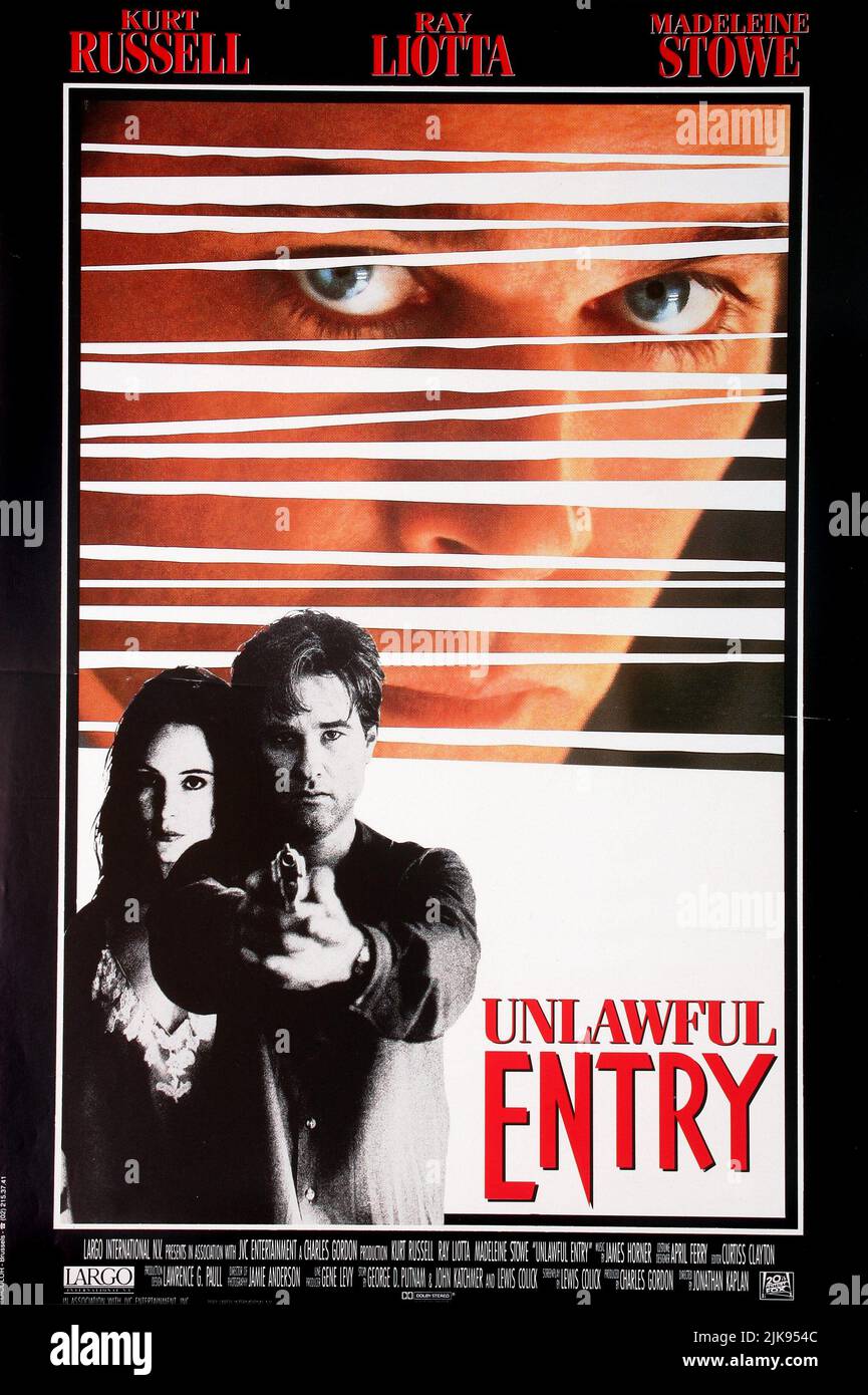 Film Poster Film Unlawful Entry (USA/JP 1992) Director: Jonathan Kaplan 26 June 1992 **WARNING ...