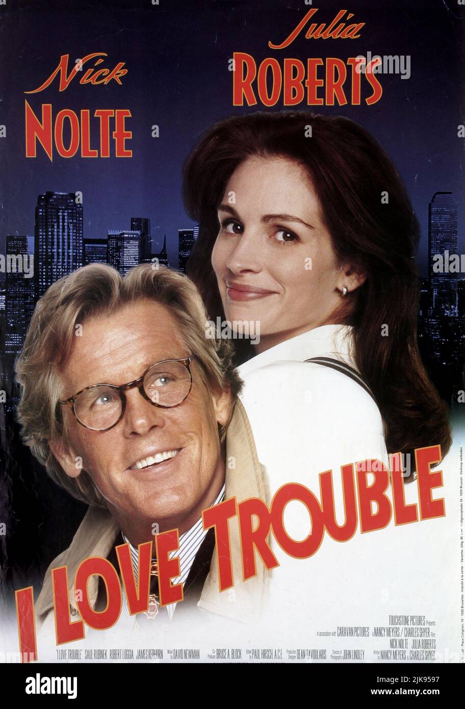 Nick Nolte & Julia Roberts Poster Film I Love Trouble (1994) Characters ...
