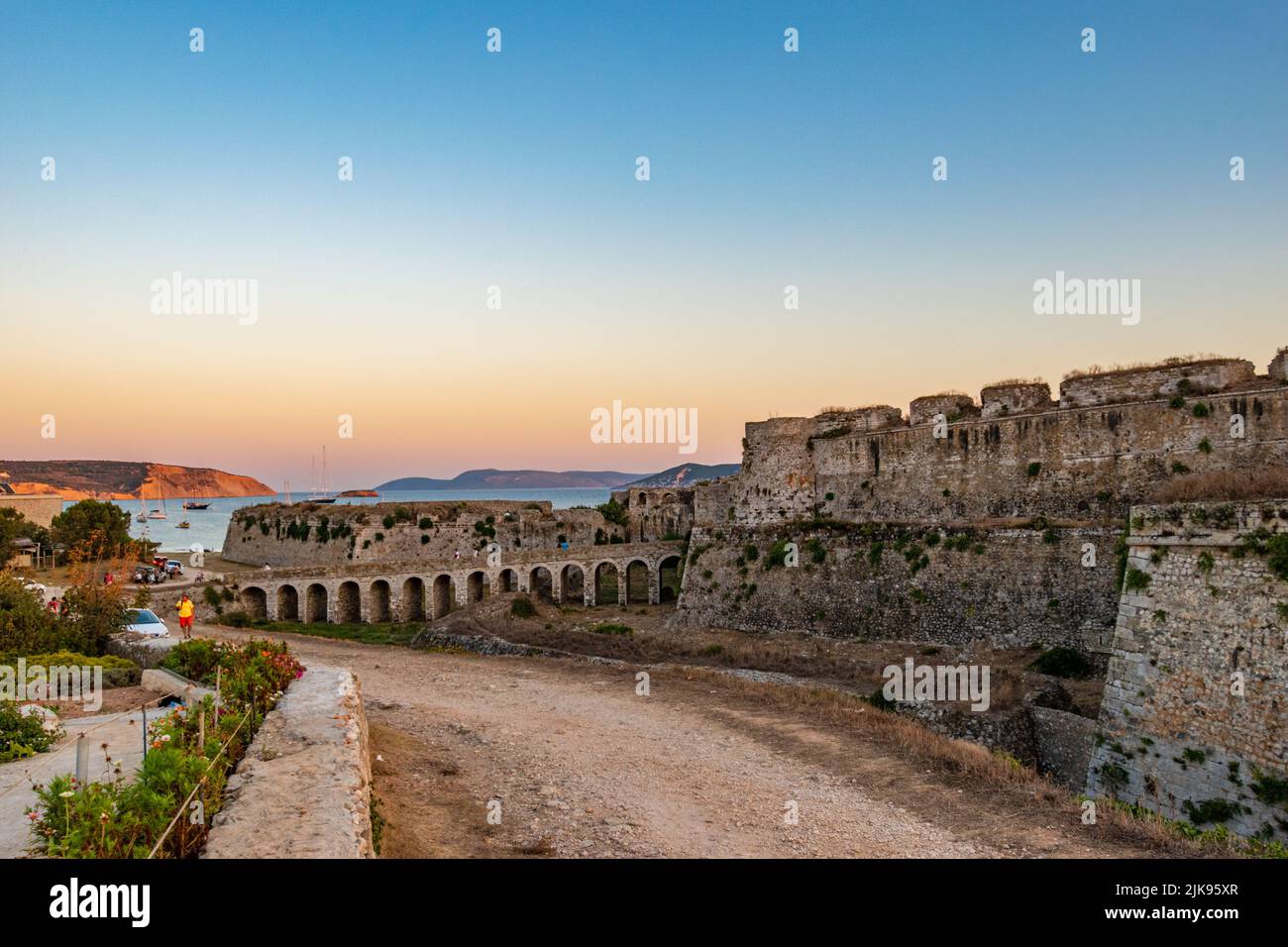 Inside the Archaeological site of Methoni Castle. Built by the ...