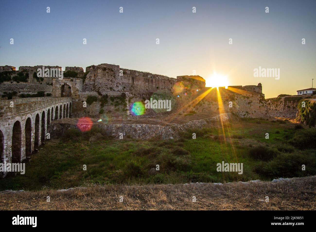 Inside the Archaeological site of Methoni Castle. Built by the ...