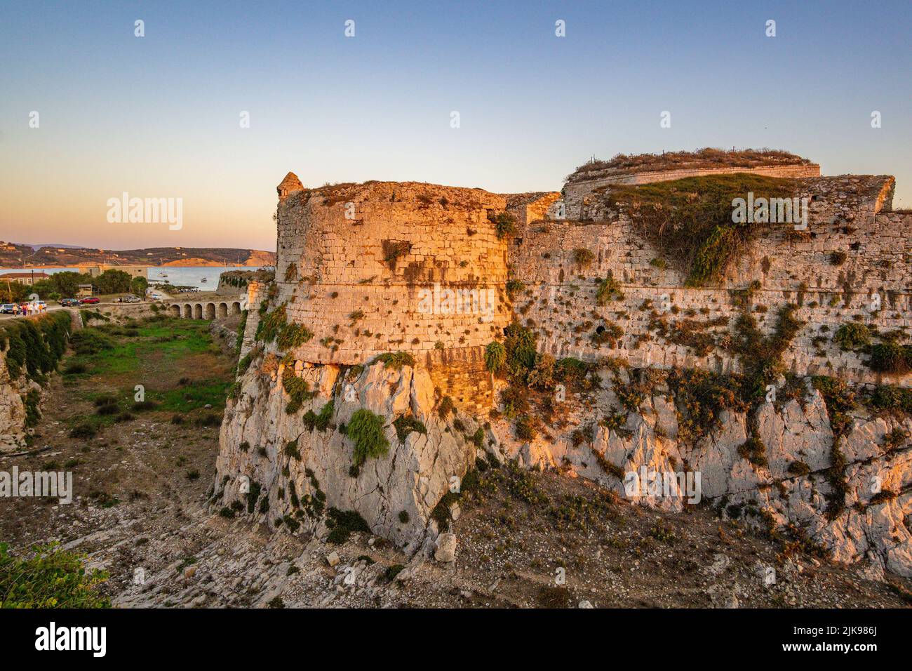 Inside the Archaeological site of Methoni Castle. Built by the ...