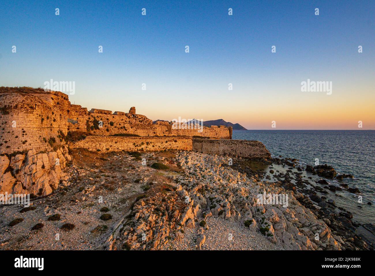 Inside the Archaeological site of Methoni Castle. Built by the ...