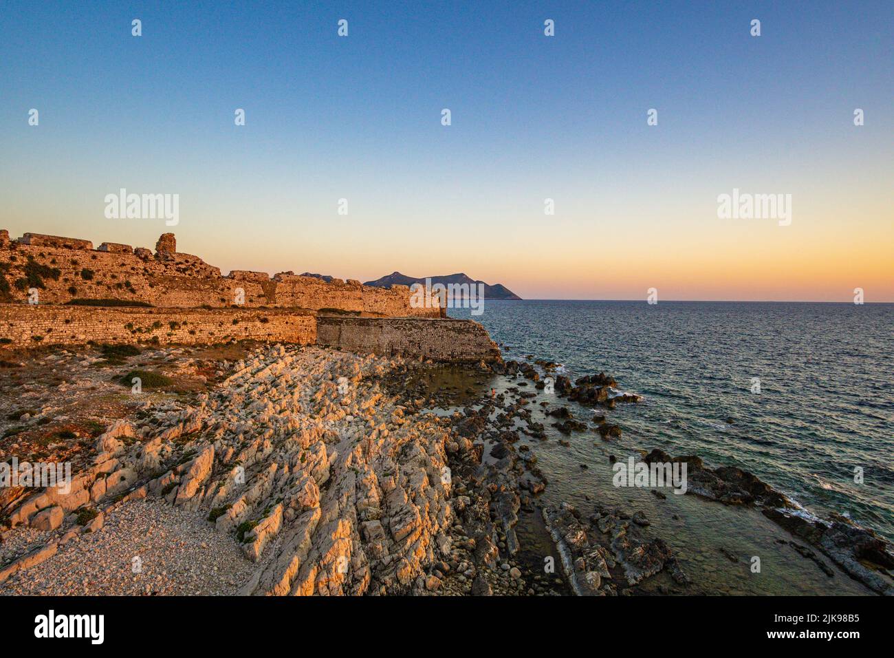 Inside the Archaeological site of Methoni Castle. Built by the ...