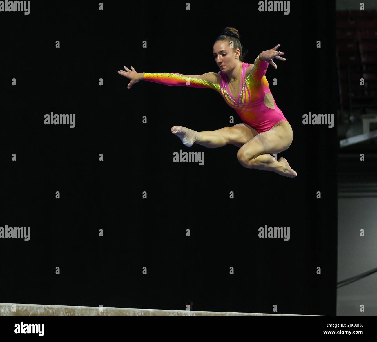 July 29, 2022: Amelia Disidore of GAGE competes on the balance beam ...