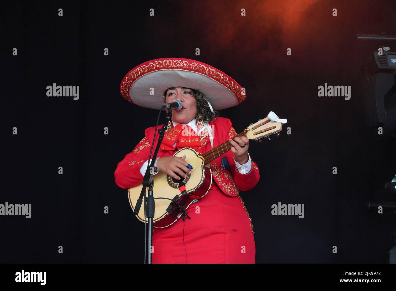 Womad Wiltshire Uk 31st Aug 2022 An All Female Marriachi Band From Mexico Mariachi Las
