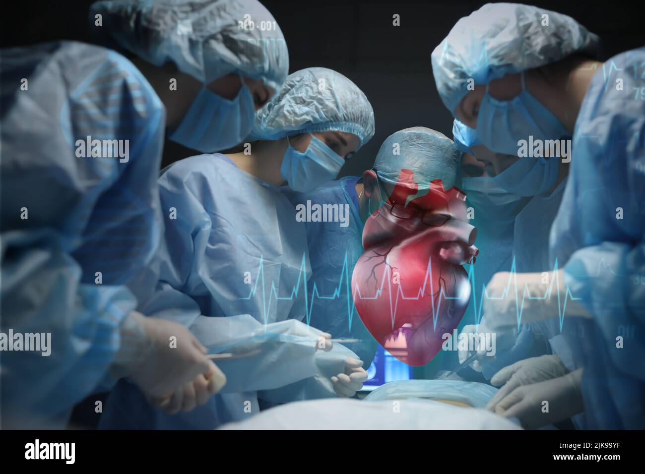 Surgeons using digital twin technology while operating patient in ...