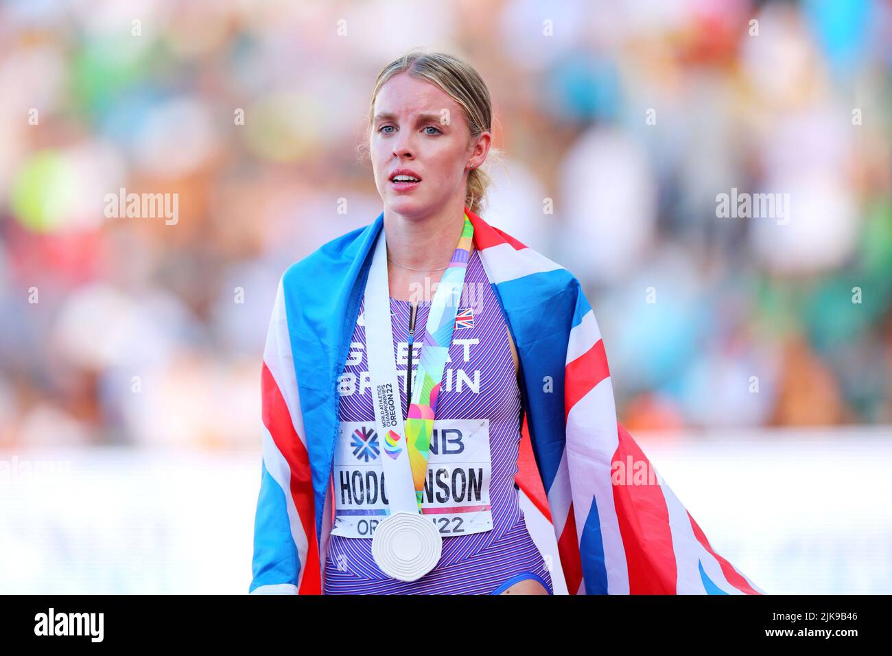 Hayward Field, Eugene, Oregon, USA. 24th July, 2022. Keely Hodgkinson ...