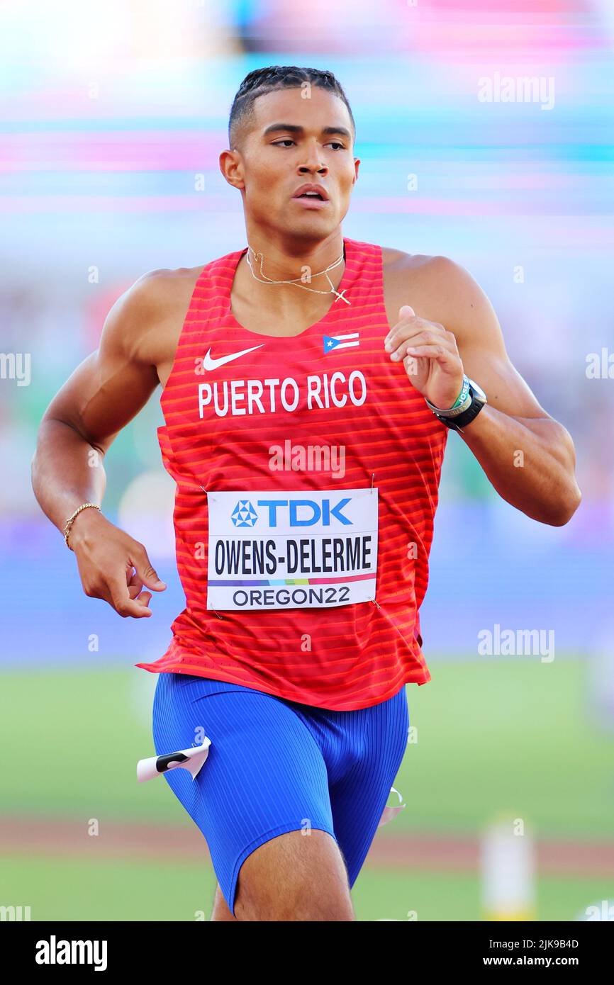 Hayward Field, Eugene, Oregon, USA. 24th July, 2022. Ayden Owens ...