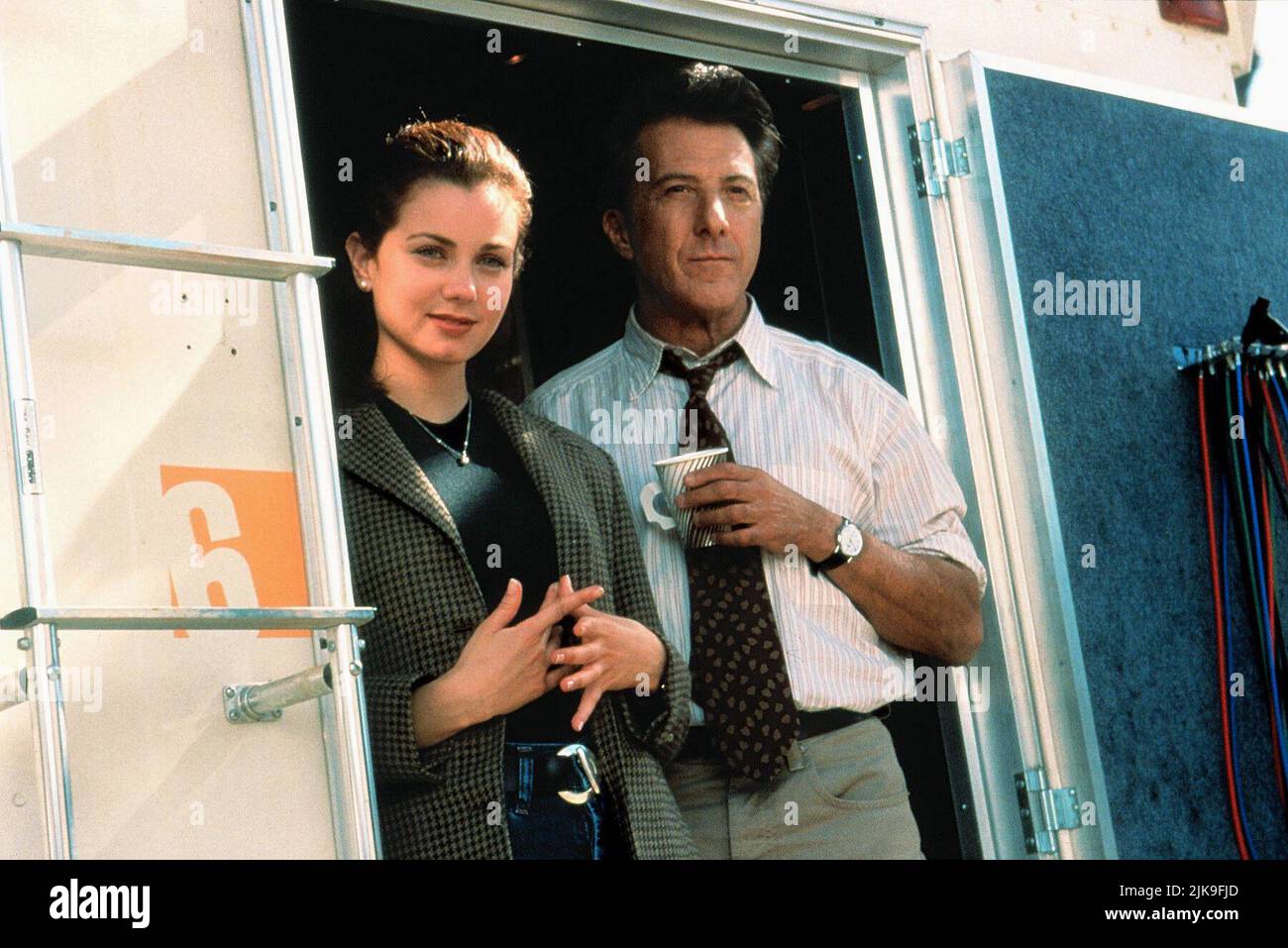 Mia Kershner & Dustin Hoffman Film Mad City (1997) Characters: & Max ...