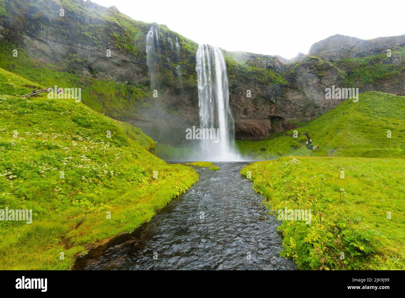 Seljalandsfoss falls in summer season view, Iceland. Icelandic ...