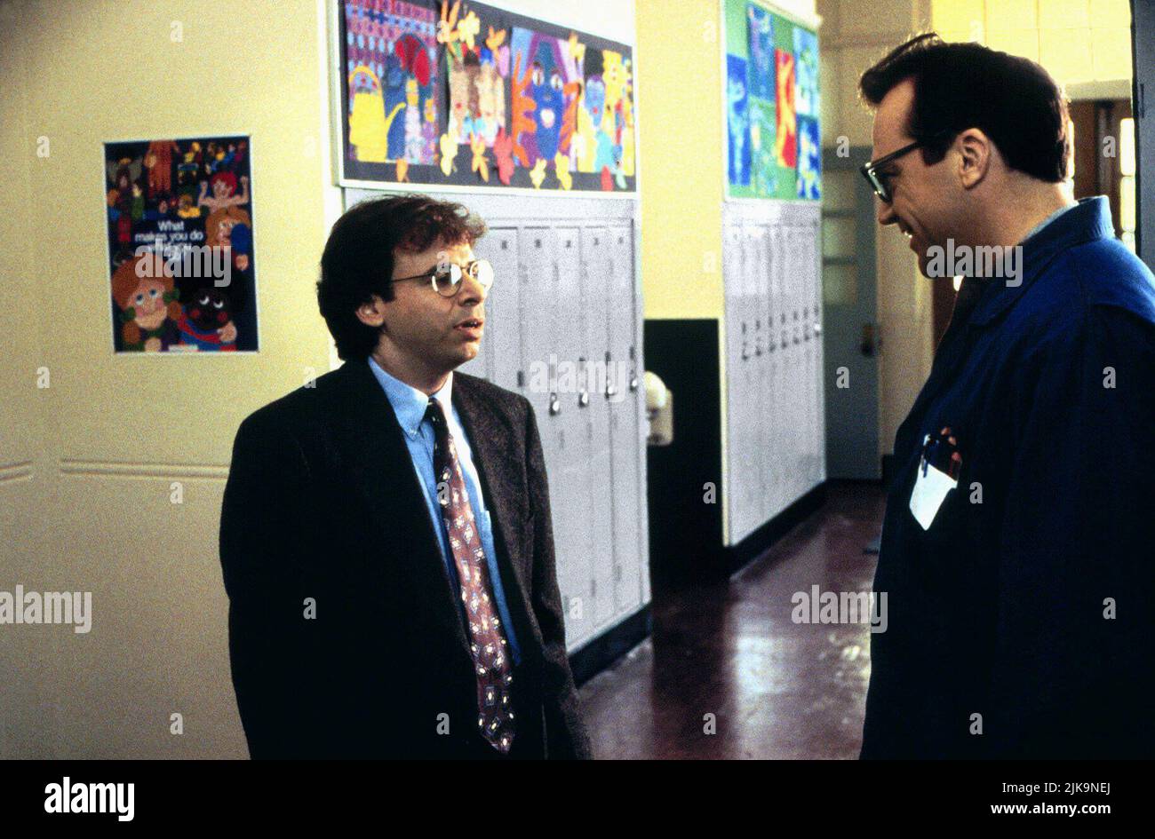 Rick Moranis & Tom Arnold Film Big Bully (1996) Characters: David Leary & Rosco Bigger (Fang ...