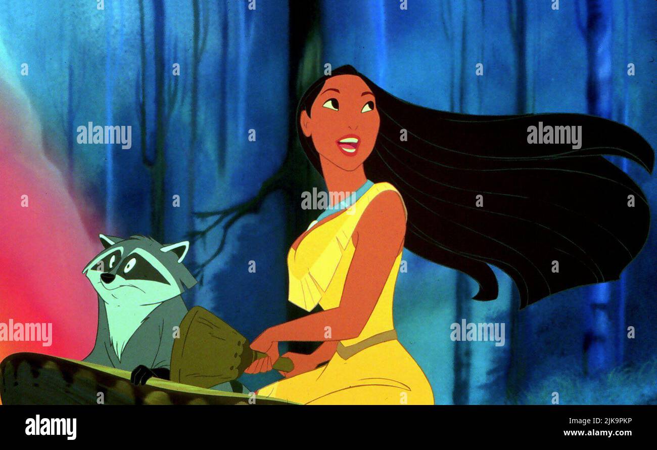 Meeko & Pocahontas Film: Pocahontas (USA 1995) Characters: Meeko ...