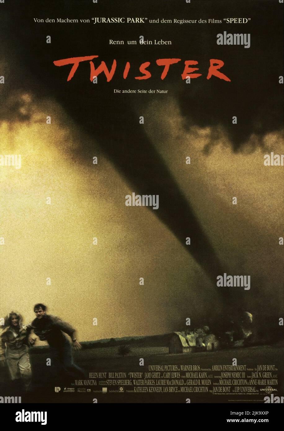 Helen Hunt & Bill Paxton Movie Poster Film Twister (USA 1996) Characters: Dr. Jo Harding, Bill ...