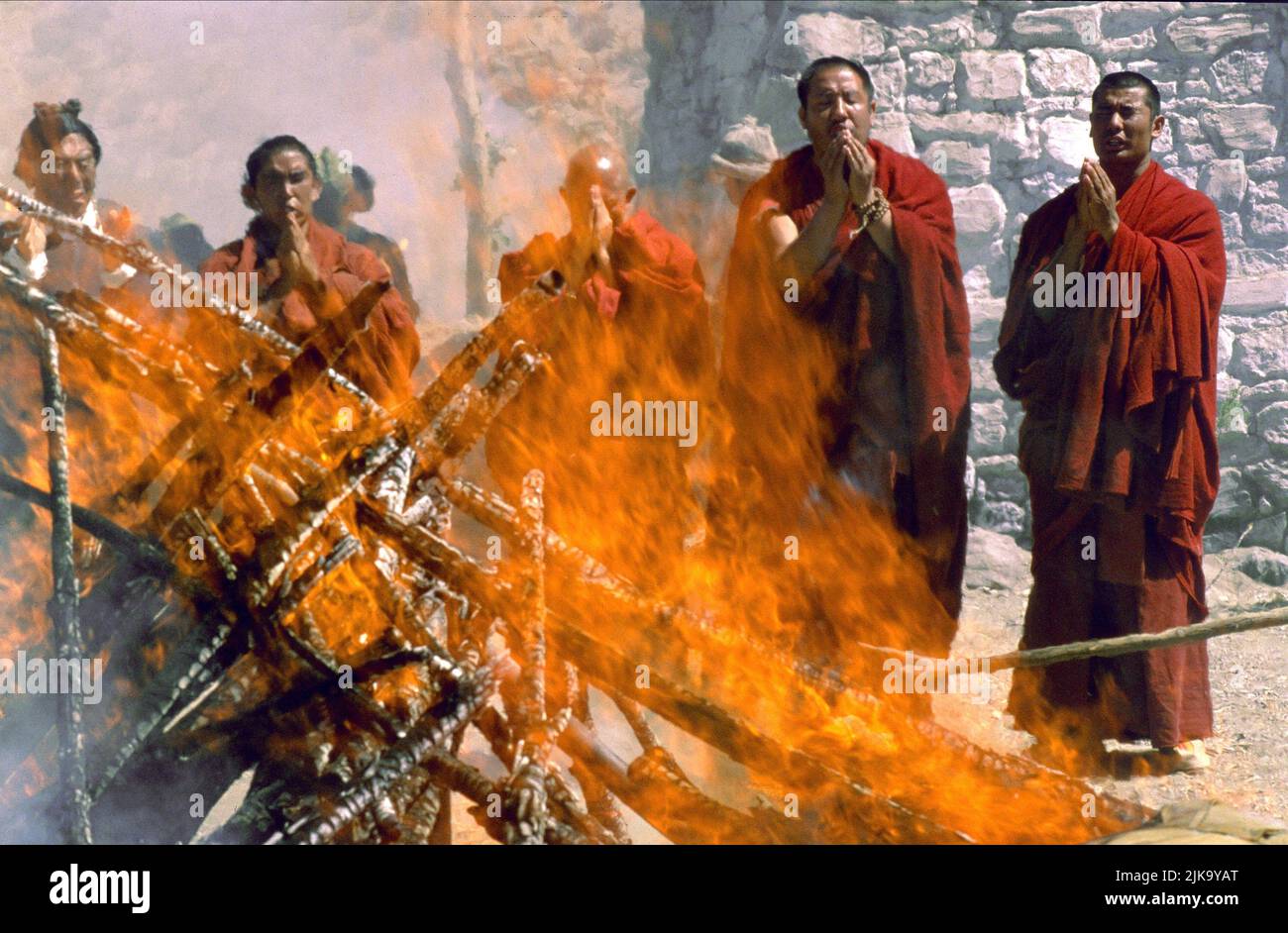 Tibetan Monks & Bonfire Film Seven Years In Tibet (USA/UK 1997 ...