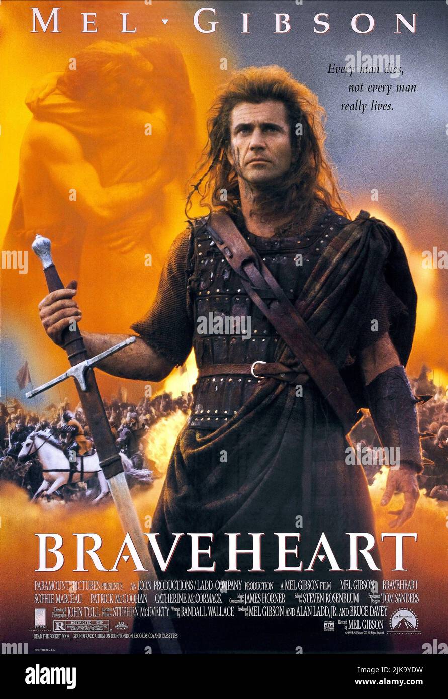 Mel Gibson Poster Film Braveheart (USA 1995) Director: Mel Gibson 18 ...