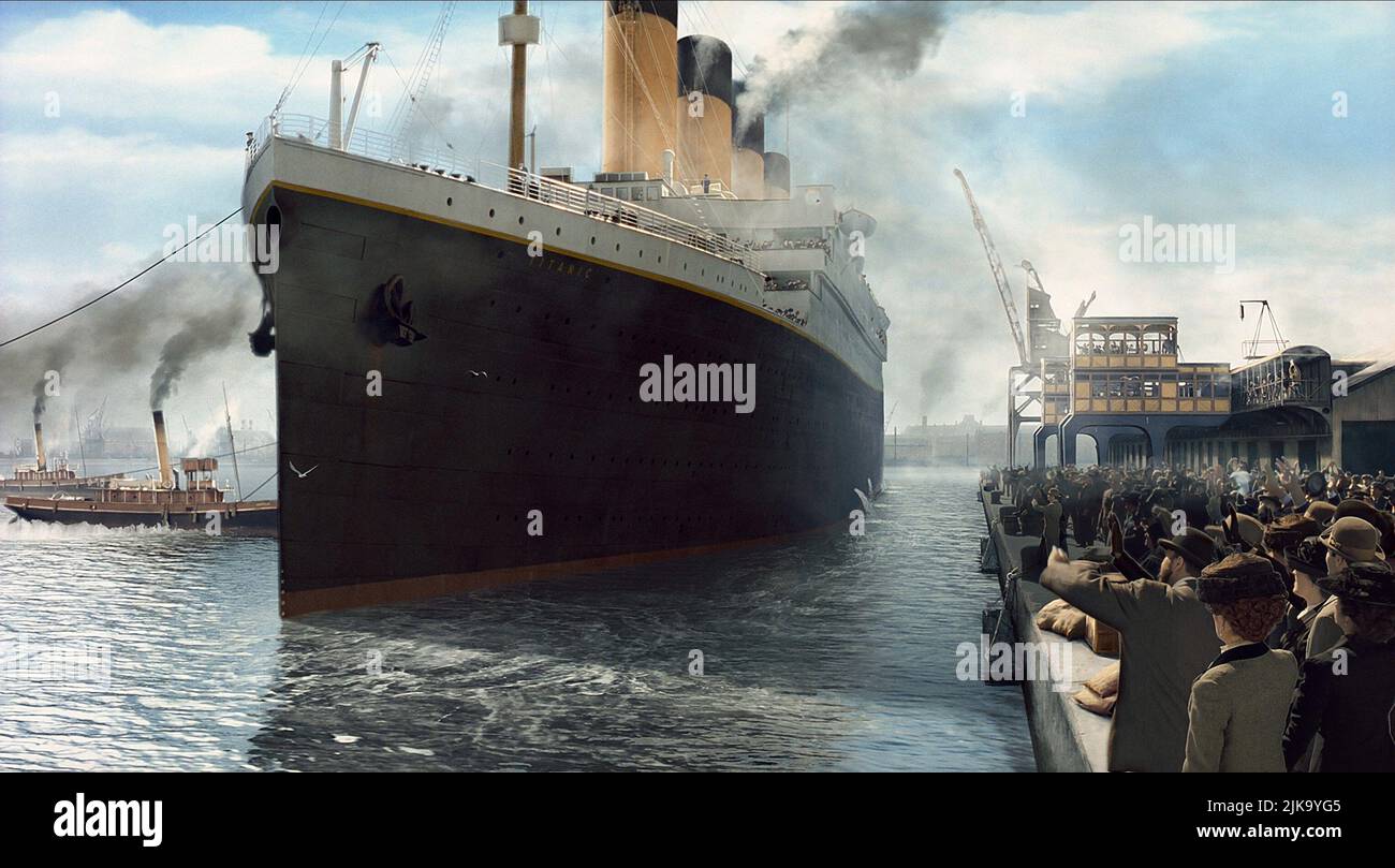 Ship Departs Southampton Dock Film Titanic (USA 1997) Director: James ...