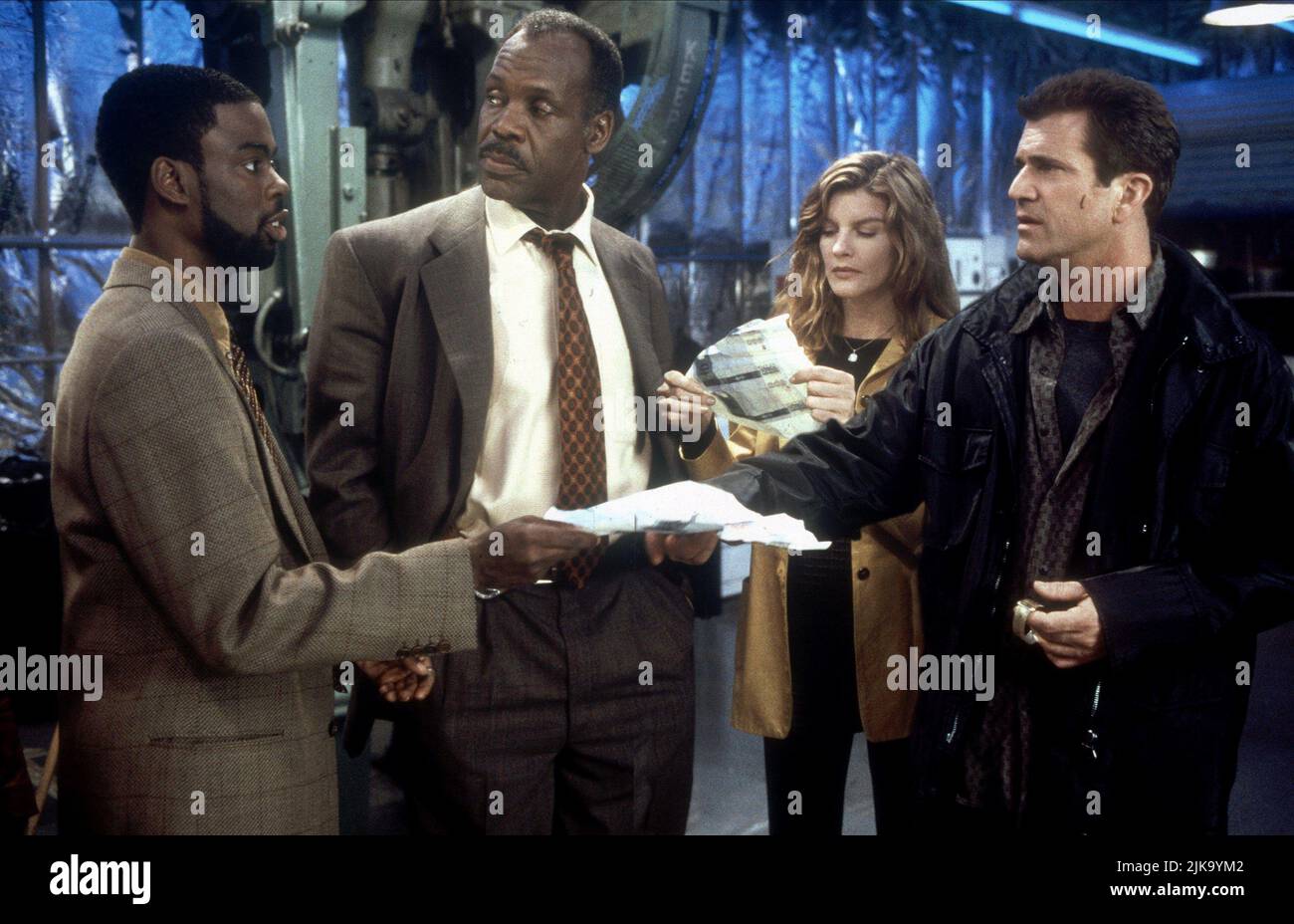 Chris Rock, Danny Glover, Rene Russo & Mel Gibson Film: Lethal Weapon 4 (USA 1998) Characters ...