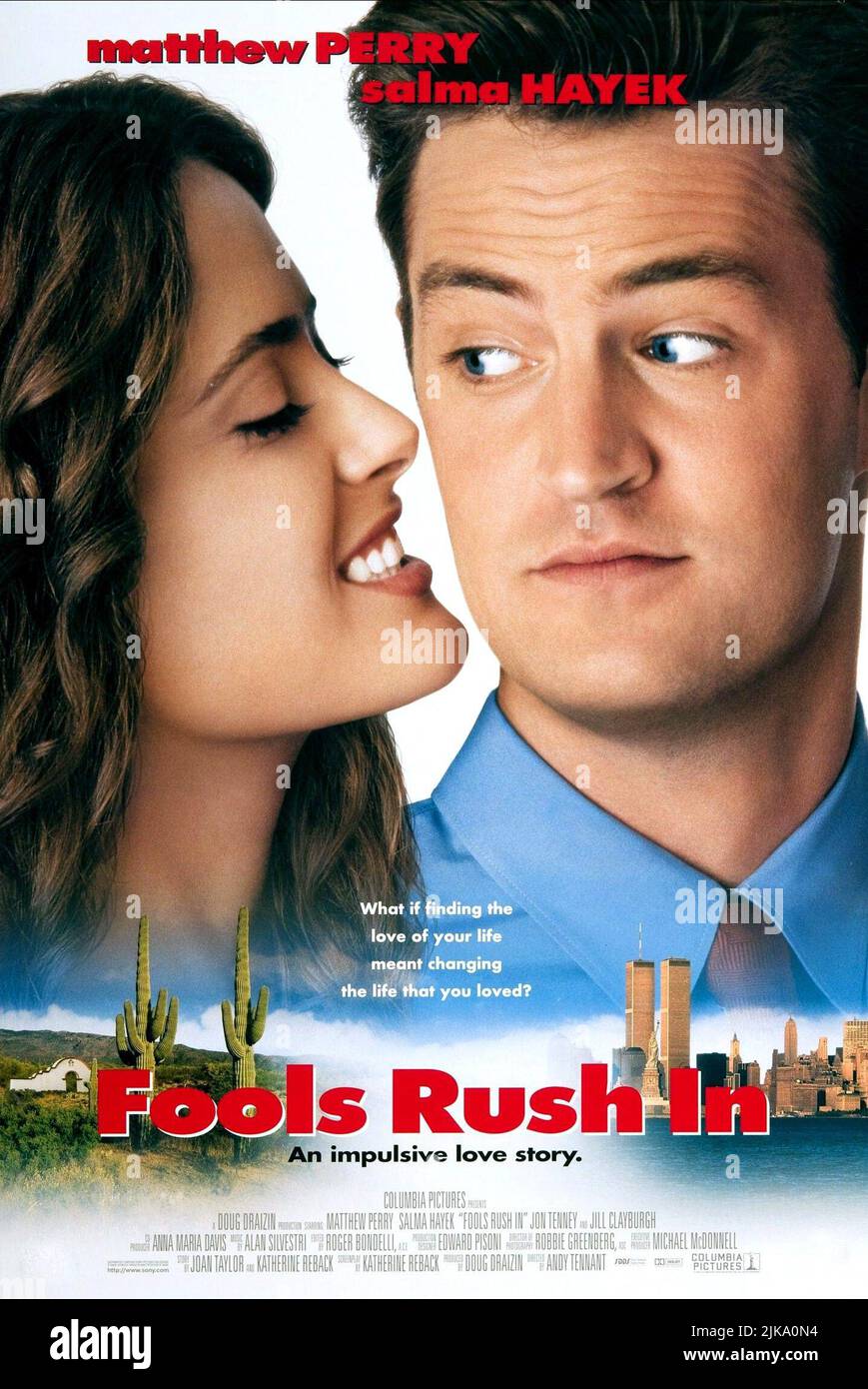 Salma Hayek & Matthew Perry Poster Film Fools Rush In (1997) Characters ...