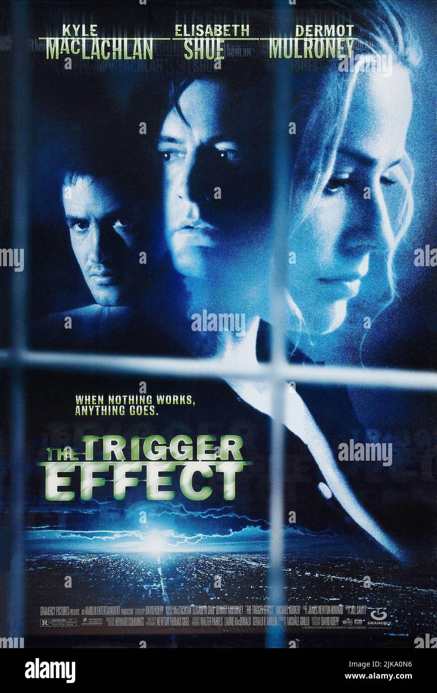 Dermot Mulroney, Kyle Maclachlan & Elisabeth Shue Poster Film The Trigger Effect (1996 ...