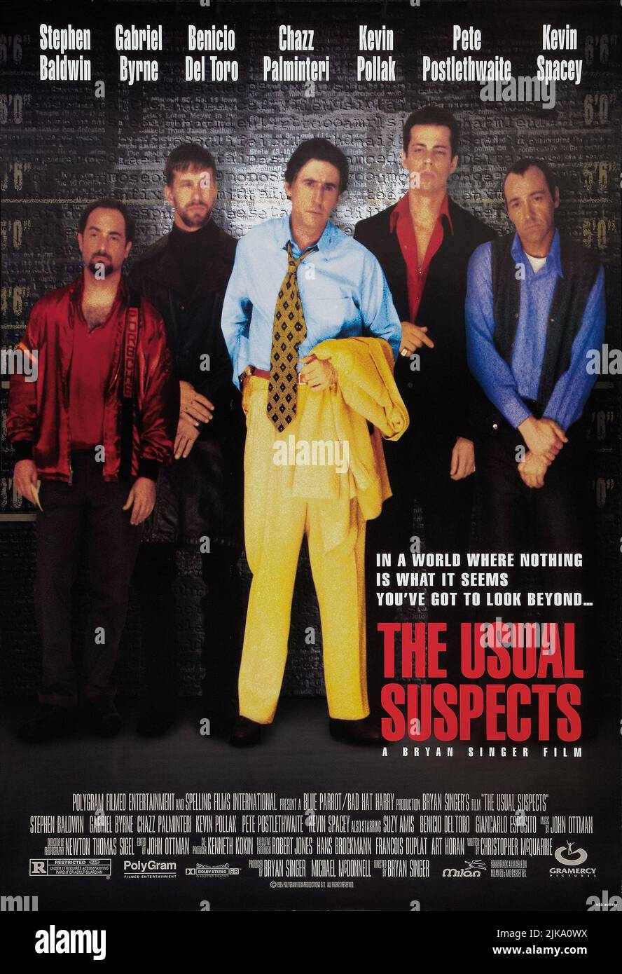 Kevin Pollak, Stephen Baldwin, Gabriel Byrne, Benicio Del Toro & Kevin Spacey Poster Film: The ...