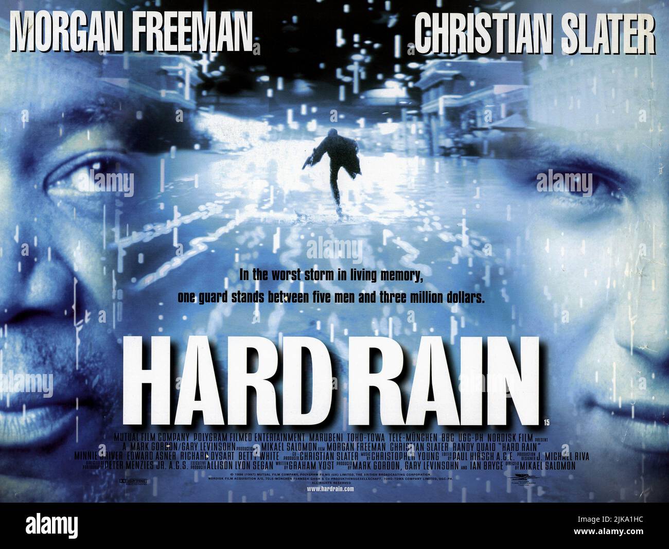 Morgan Freeman & Christian Slater Film Hard Rain (1995) Characters: Jim ...