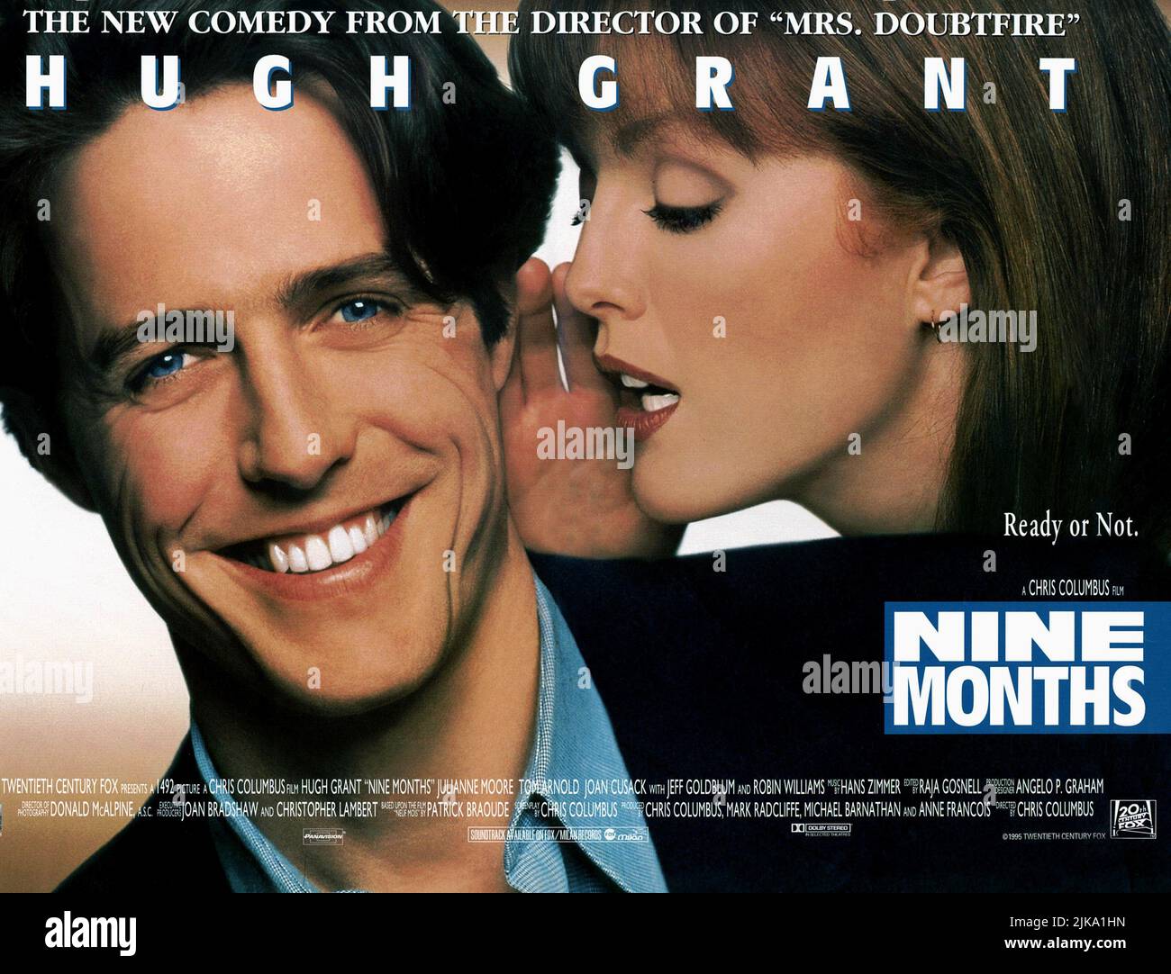 Hugh Grant & Julianne Moore Film Nine Months (USA 1995) Characters: Samuel Faulkner & Rebecca ...